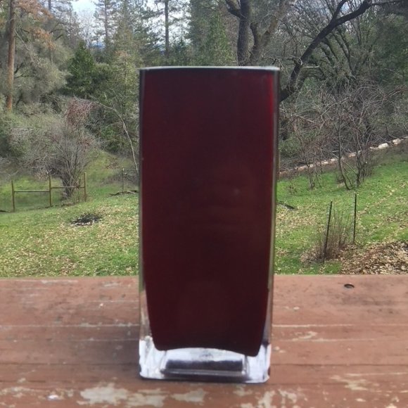 Vintage | Accents | Rare Vintage Red Foil Vase | Poshmark